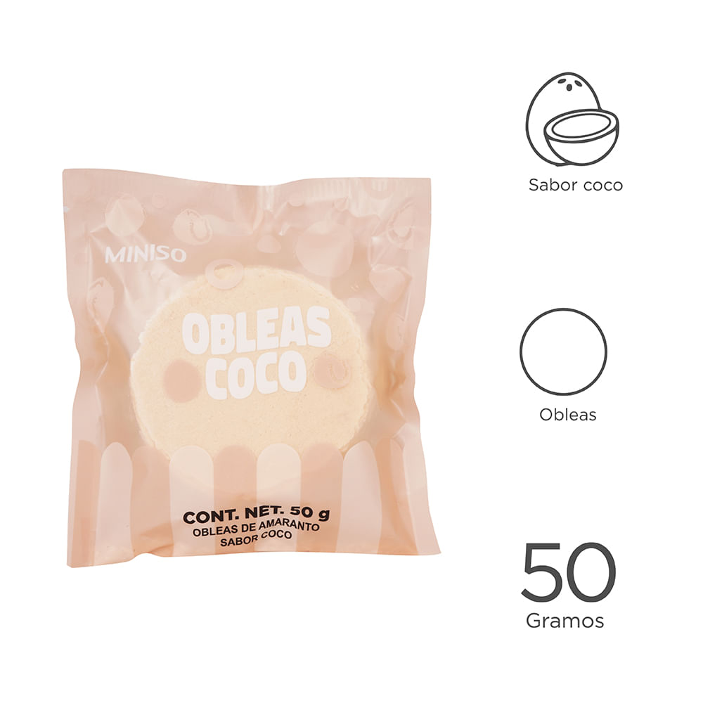 Snack Obleas Coco - Snacks - Miniso en Línea - Miniso